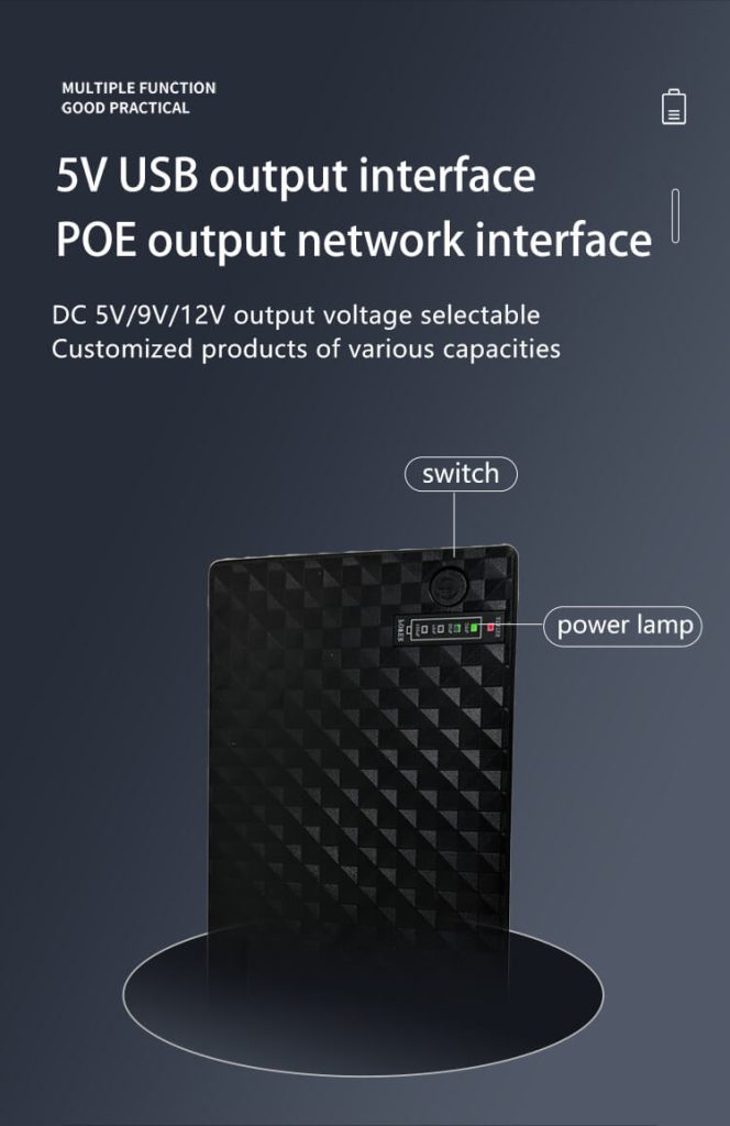 Lithium battery 10000mah mini ups for wifi router modem monitoring DC ...